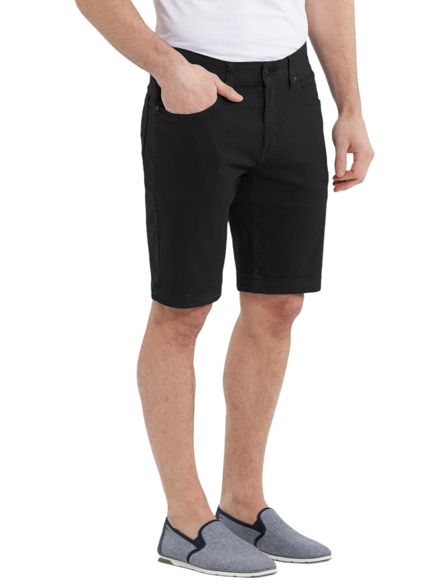 Bermuda noir extensible Dennis – Le Roi Mauricien des Habits